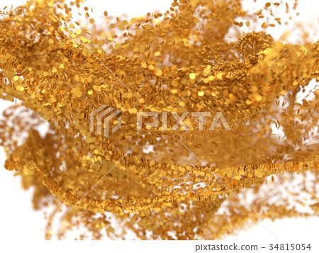 golden coins swarm. 3d illustration - Stock Illustration [34815054] - PIXTA