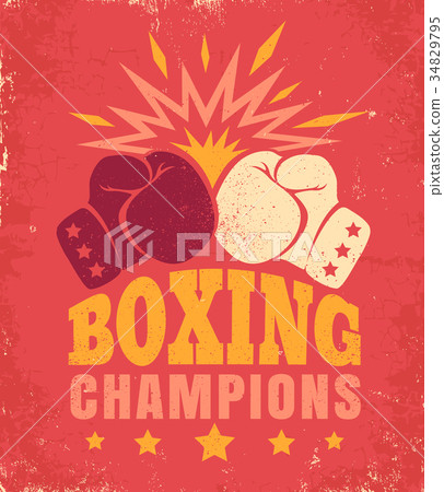 Vintage poster for a boxing - Stock Illustration [34829795] - PIXTA