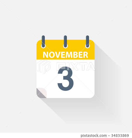 3 november calendar icon-插圖素材 [34833869] - PIXTA圖庫