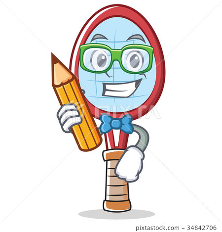Student tennis racket character cartoon - Stock Illustration [34842706 ...