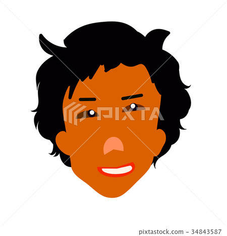 Man with yellow skin and dark hair - Stock Illustration [34843587] - PIXTA