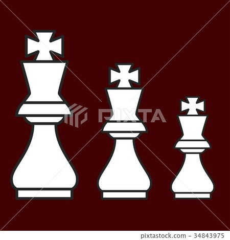 Chess figure king on a brown background - Stock Illustration [34843975 ...