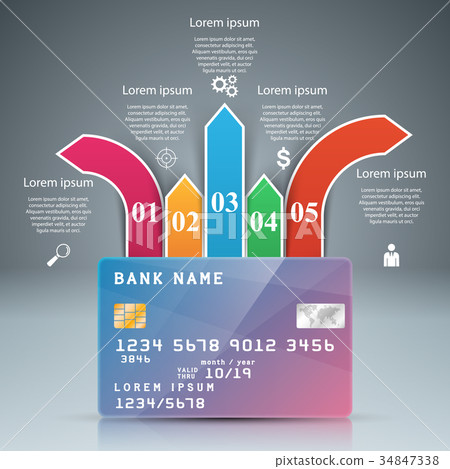 Bank card - business infographic. - Stock Illustration [34847338] - PIXTA