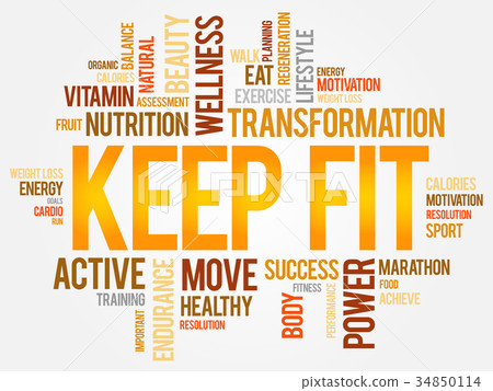 KEEP FIT word cloud - Stock Illustration [34850114] - PIXTA