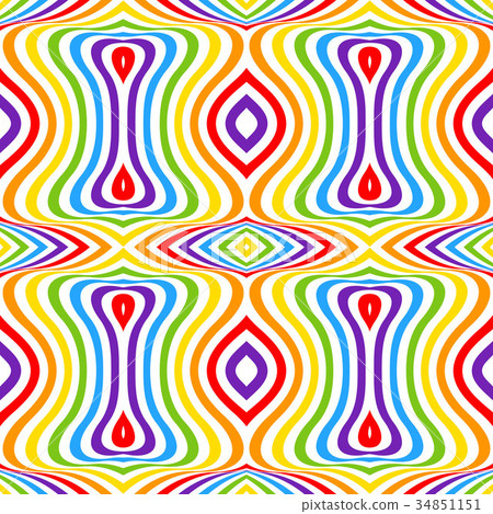 Rainbow opt art background, seamless pattern - Stock Illustration ...