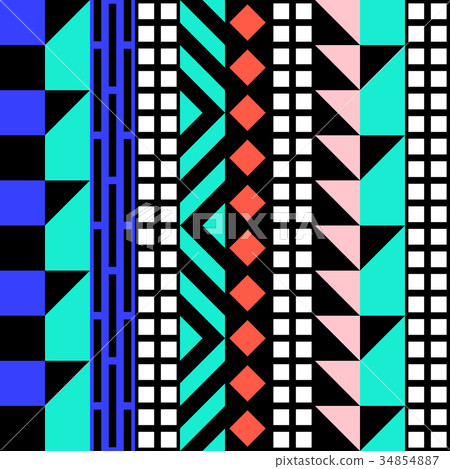 Retro color seamless pattern. Fancy abstract - Stock Illustration ...