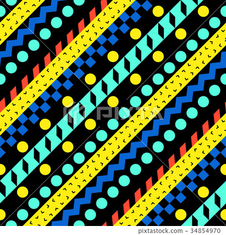 Retro color seamless pattern. Fancy abstract - Stock Illustration ...