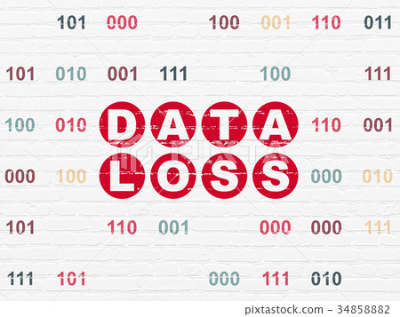 Information concept: Data Loss on wall background - Stock Illustration ...