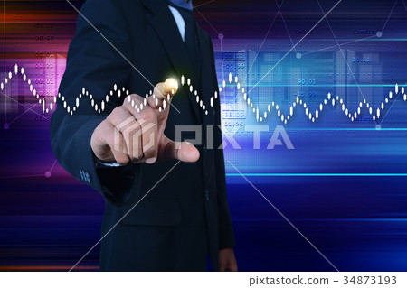 Man checking stock market analysis - Stock Illustration [34873193] - PIXTA