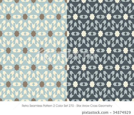 Retro Seamless background image two color set - Stock Illustration ...