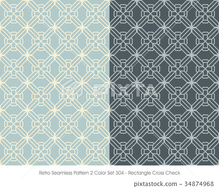 Retro Seamless background image two color set-插圖素材 [34874968] - PIXTA圖庫