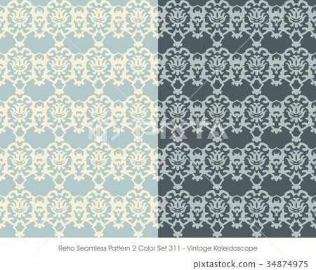 Retro Seamless background image two color set - Stock Illustration ...