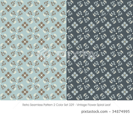 Retro Seamless background image two color set - Stock Illustration ...