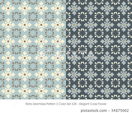 Retro Seamless background image two color set - Stock Illustration ...