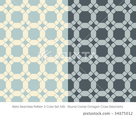 Retro Seamless background image two color set - Stock Illustration ...