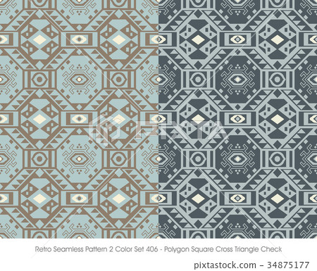 Retro Seamless background image two color set - Stock Illustration ...