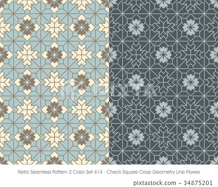 Retro Seamless background image two color set - Stock Illustration ...