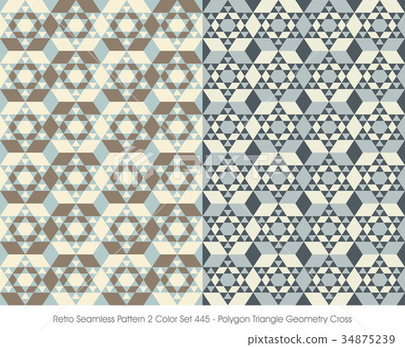 Retro Seamless background image two color set - Stock Illustration ...