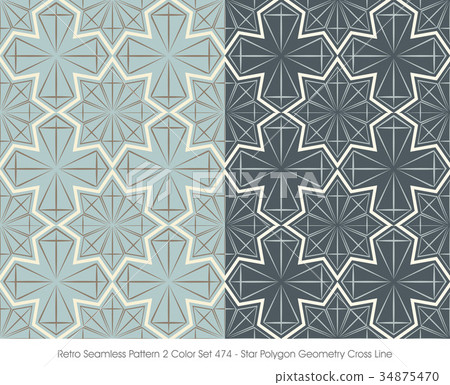 Retro Seamless background image two color set - Stock Illustration ...