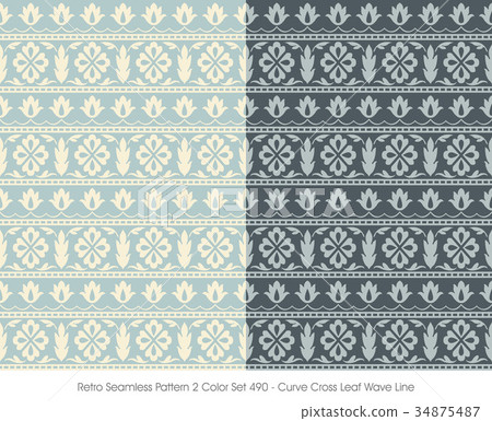 Retro Seamless background image two color set - Stock Illustration ...