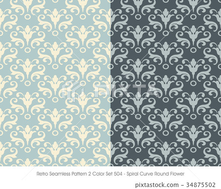Retro Seamless background image two color set - Stock Illustration ...