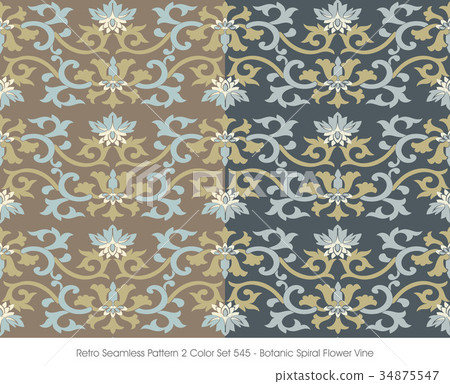 Retro Seamless background image two color set - Stock Illustration ...