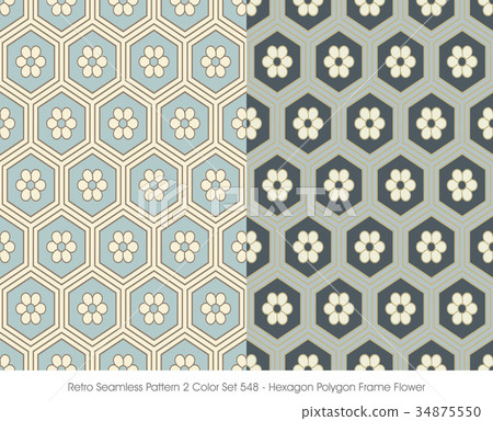 Retro Seamless background image two color set - Stock Illustration ...