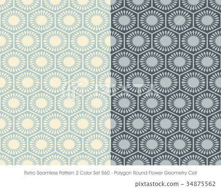 Retro Seamless background image two color set - Stock Illustration ...