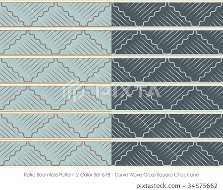 Retro Seamless background image two color set - Stock Illustration ...