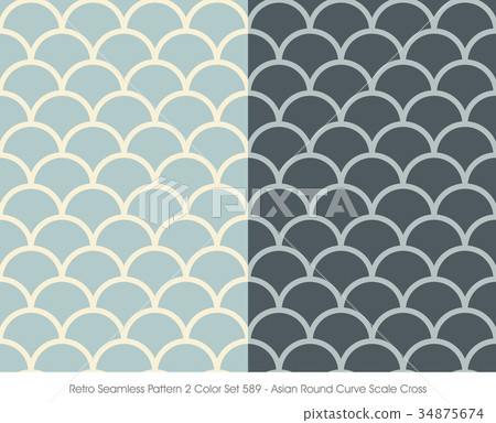 Retro Seamless background image two color set - Stock Illustration ...
