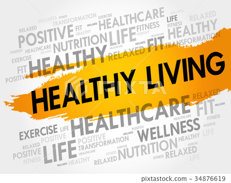 Healthy Living word cloud - Stock Illustration [34876619] - PIXTA