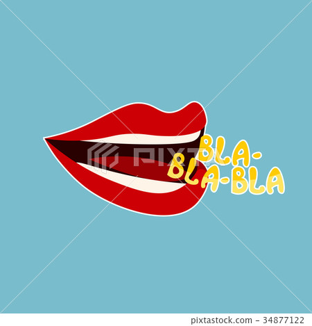 Blablabla Sticker Social Media Network Message - Stock Illustration ...