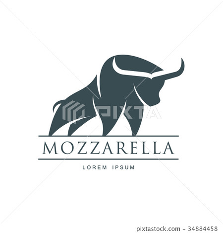 Buffalo mozzarella italian cheese brand, logo icon - Stock Illustration ...