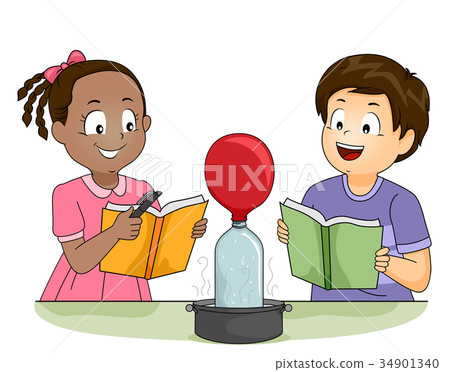 Kids Science Physics Heat Balloon Illustration - Stock Illustration ...