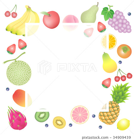 Fruit fruit frame - Stock Illustration [34909439] - PIXTA