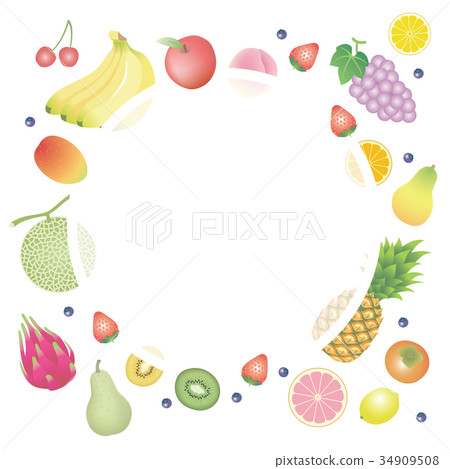 Fruit fruit frame - Stock Illustration [34909508] - PIXTA