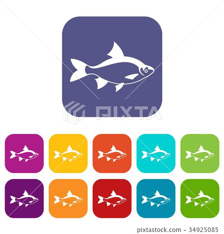 River fish icons set - Stock Illustration [34925085] - PIXTA