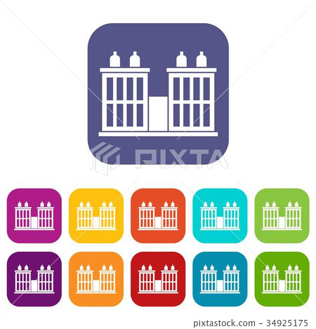 Plant building icons set - Stock Illustration [34925175] - PIXTA