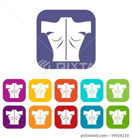 Human back icons set - Stock Illustration [34926218] - PIXTA