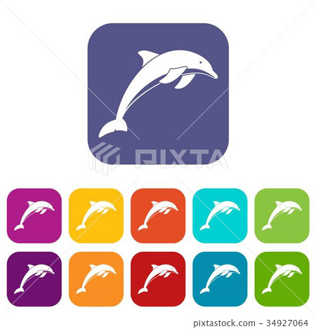 Dolphin icons set - Stock Illustration [34927064] - PIXTA