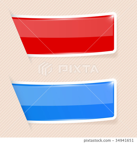 Colored shiny stickers on beige background - Stock Illustration ...