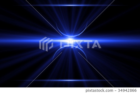 lunar eclipse moon light flare in space background - Stock Illustration ...