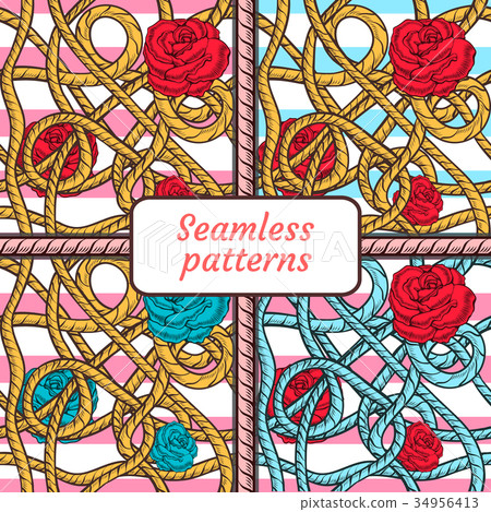 Rope and flowers - Stock Illustration [34956413] - PIXTA