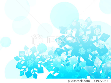 Snow crystal background weak (blue) - Stock Illustration [34972035] - PIXTA