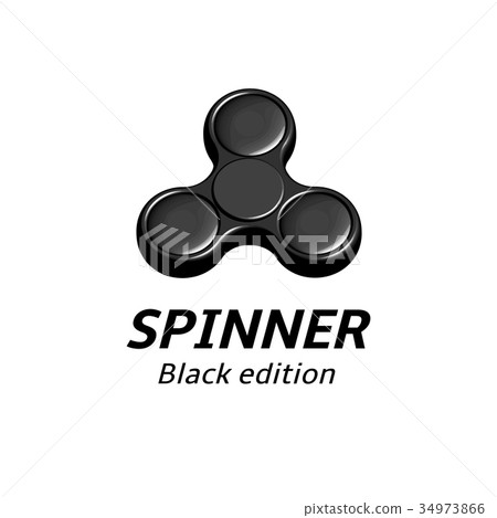 Spinner logo realistic design. Entertaining gaming - Stock Illustration ...