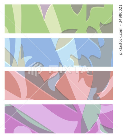 Vector set of abstract rectangular banners - Stock Illustration ...
