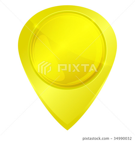 Vector glossy blank yellow vector tag on map - Stock Illustration ...