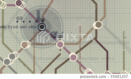 Minimalist Metro Map - Stock Illustration [35001207] - PIXTA
