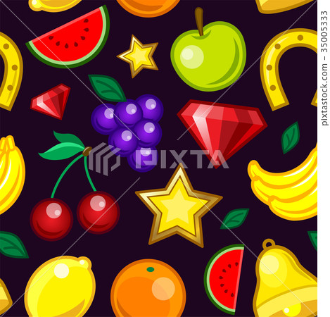 Casino slot machine pattern - seamless modern - Stock Illustration ...