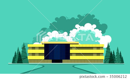 sports center building - Stock Illustration [35006212] - PIXTA